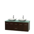Wyndham Collection Centra 60 inch Double Bathroom Vanity in Espresso ...