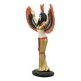 Colorful Egyptian Goddess Isis Ra With Open Wings On Gold Robe Statue ...