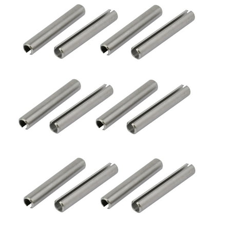 M6x40mm 304 Stainless Steel Split Spring Dowel Tension Roll Pin 12pcs ...