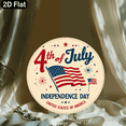 2D flat, an 8-inch wooden sign. "4th of July Independence Day United ...