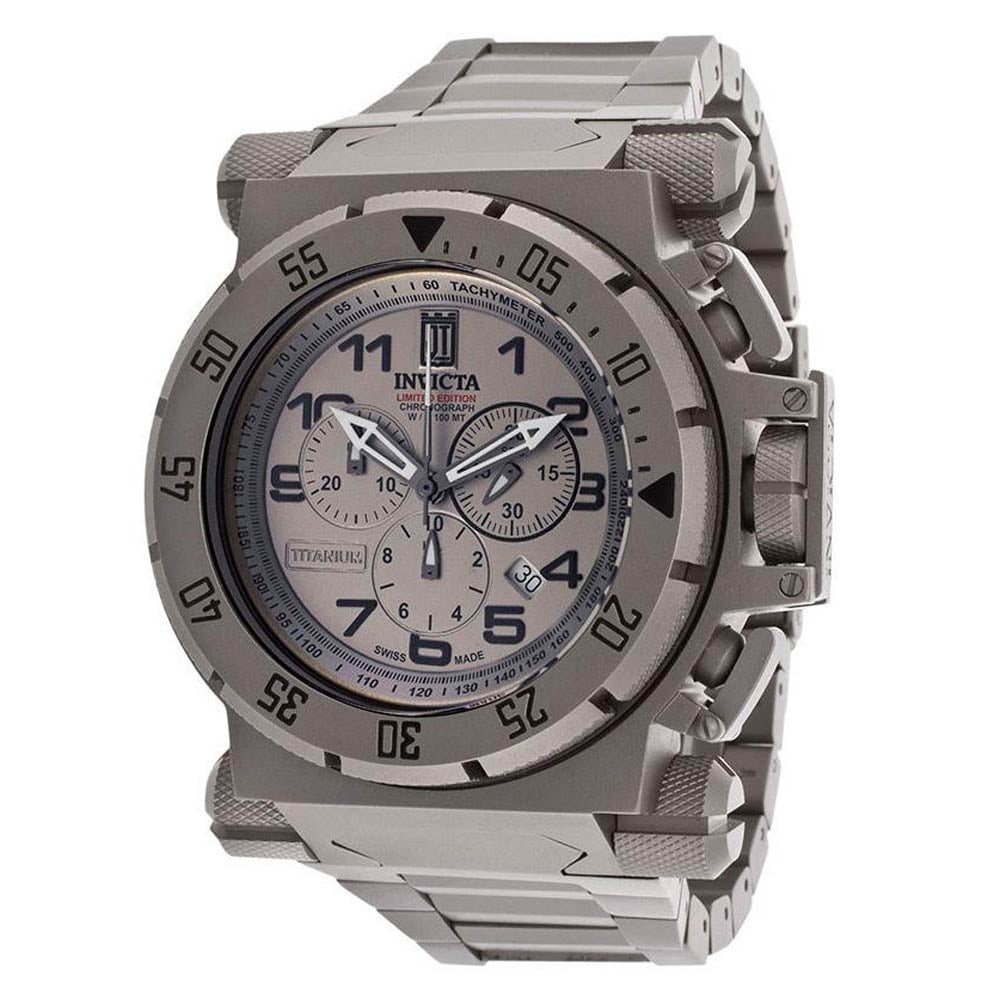 Invicta Men's 14478 Jason Taylor Chronograph Gunmetal Dial Titanium ...