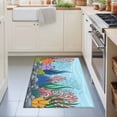 2x3 Ft Entryway Area Rug, Coral Coastal Kitchen Rug Runner Washable ...