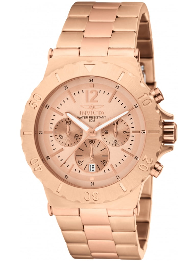 Invicta 1267 Men's Specialty Chronograph Rose Gold Tone Stainless Steel ...