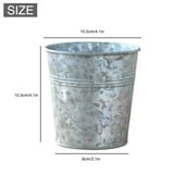 4Pcs Classic Galvanized Metal Flower Bucket Rustic Garden Planter Pot ...