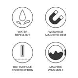 Maytex Water Repellent Fabric Shower Curtain or Liner - Walmart.com