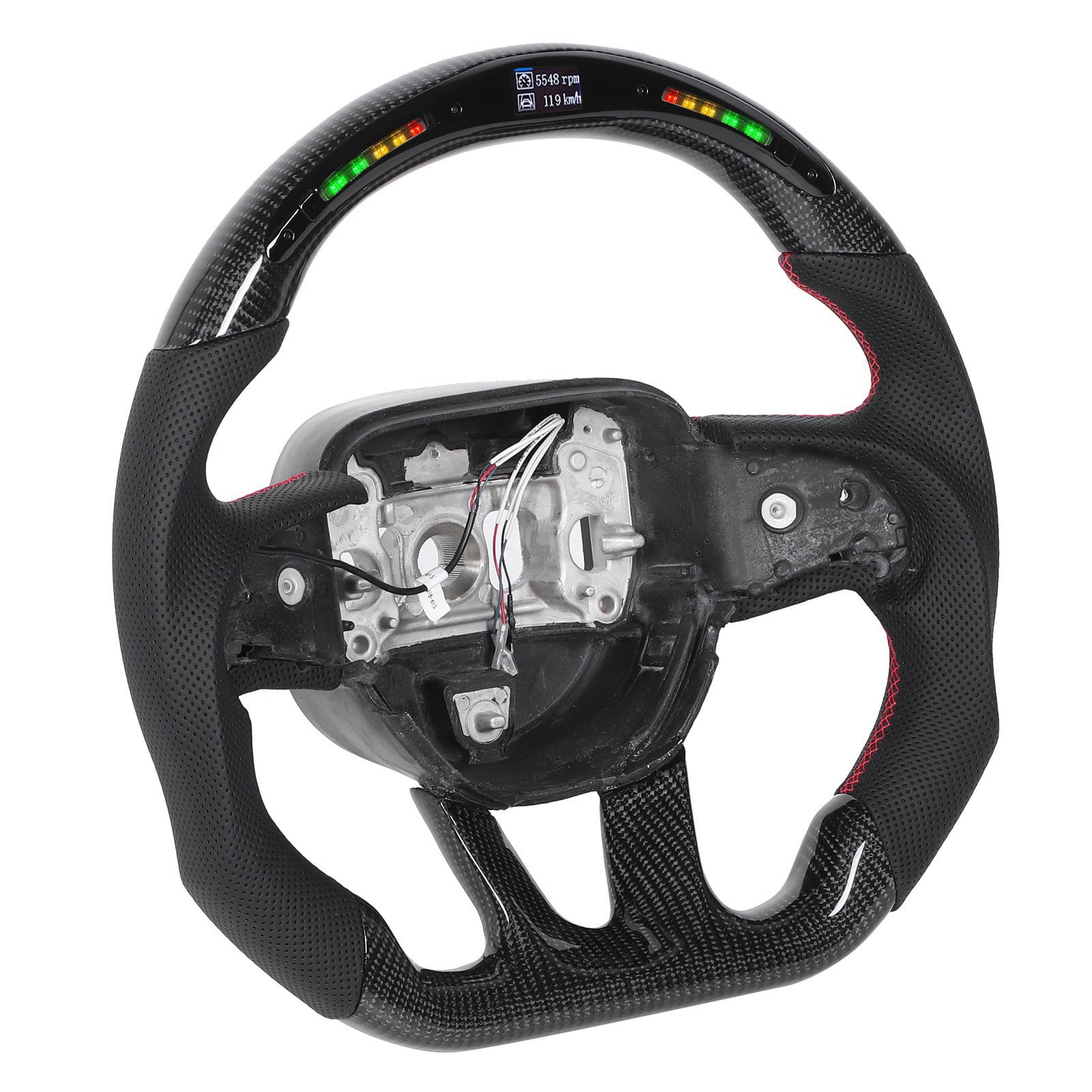Led steering wheel carbon fiber steering wheel steering wheel for dodge ...