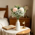 Artificial Hydrangea and Baby's Breath Bouquet for Home Decor, Wedding ...