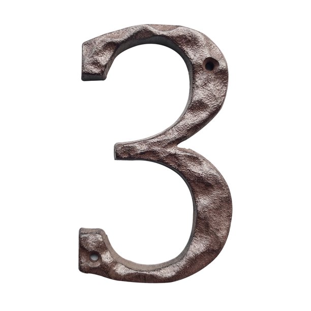 House Address Numbers 5 Inch Cast Iron Metal Home Modern Door Numbers ...