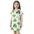 BZSMCE Short Sleeve dress Dress Casual Cotton Dresses-Pattern Plant ...