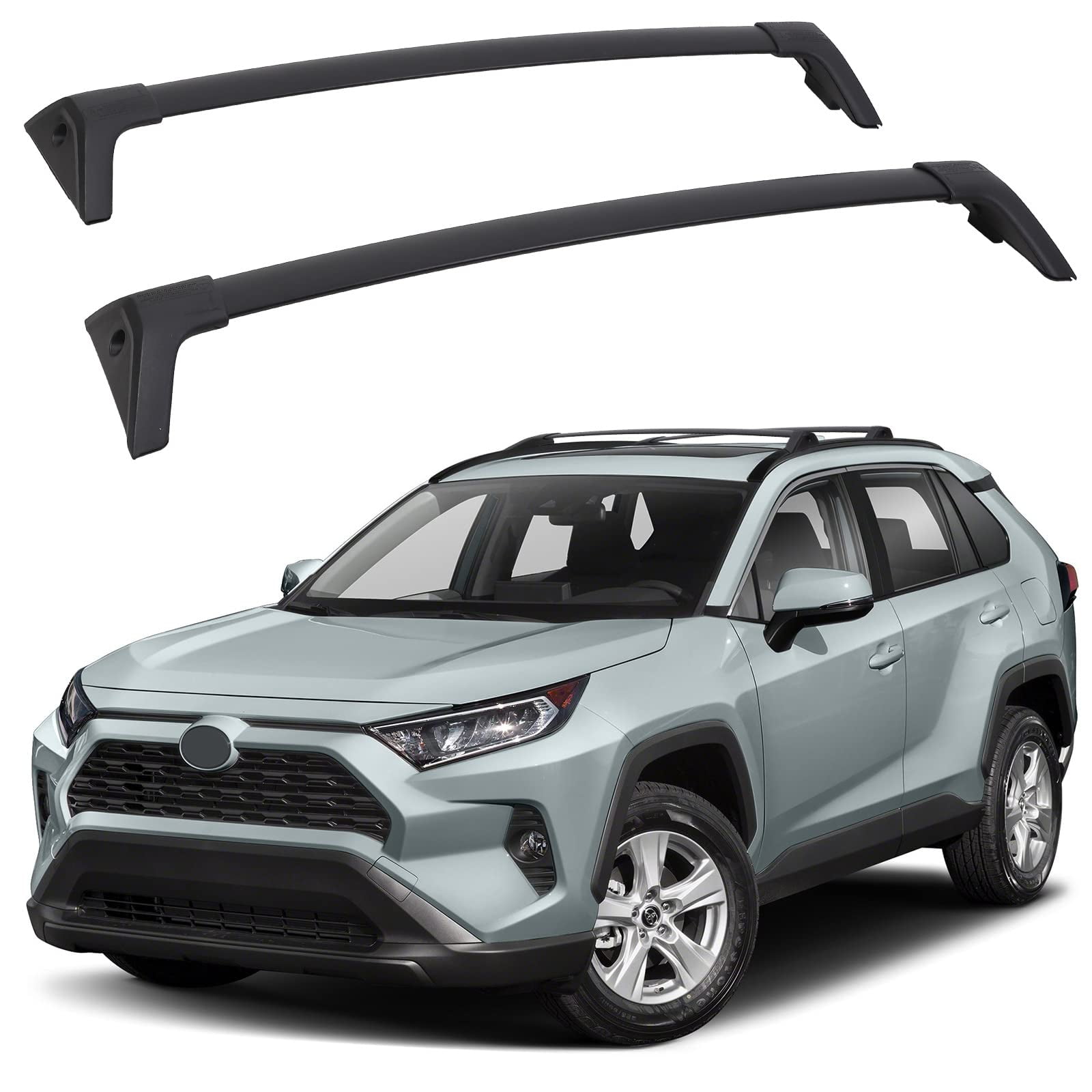 RONSHIN Roof Rack Cross Bars for 2019-2021 RAV4 with Grooved Side Rails ...