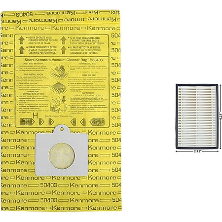 Kenmore 50403 Bags + 40320 HEPA Filter, Bundle Pack. Genuine Kenmore ...