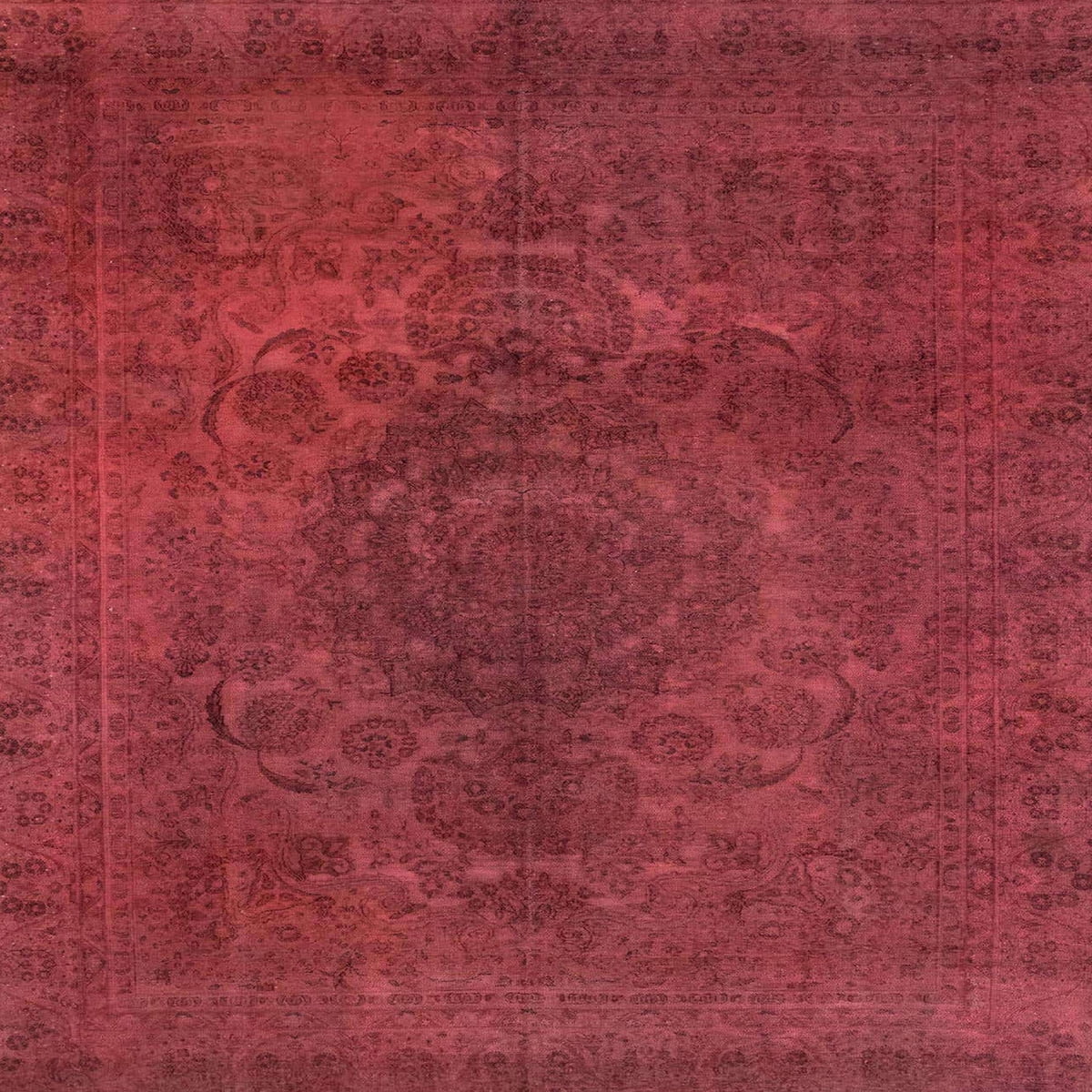 Ahgly Company Indoor Square Abstract Red Abstract Area Rugs, 6' Square ...
