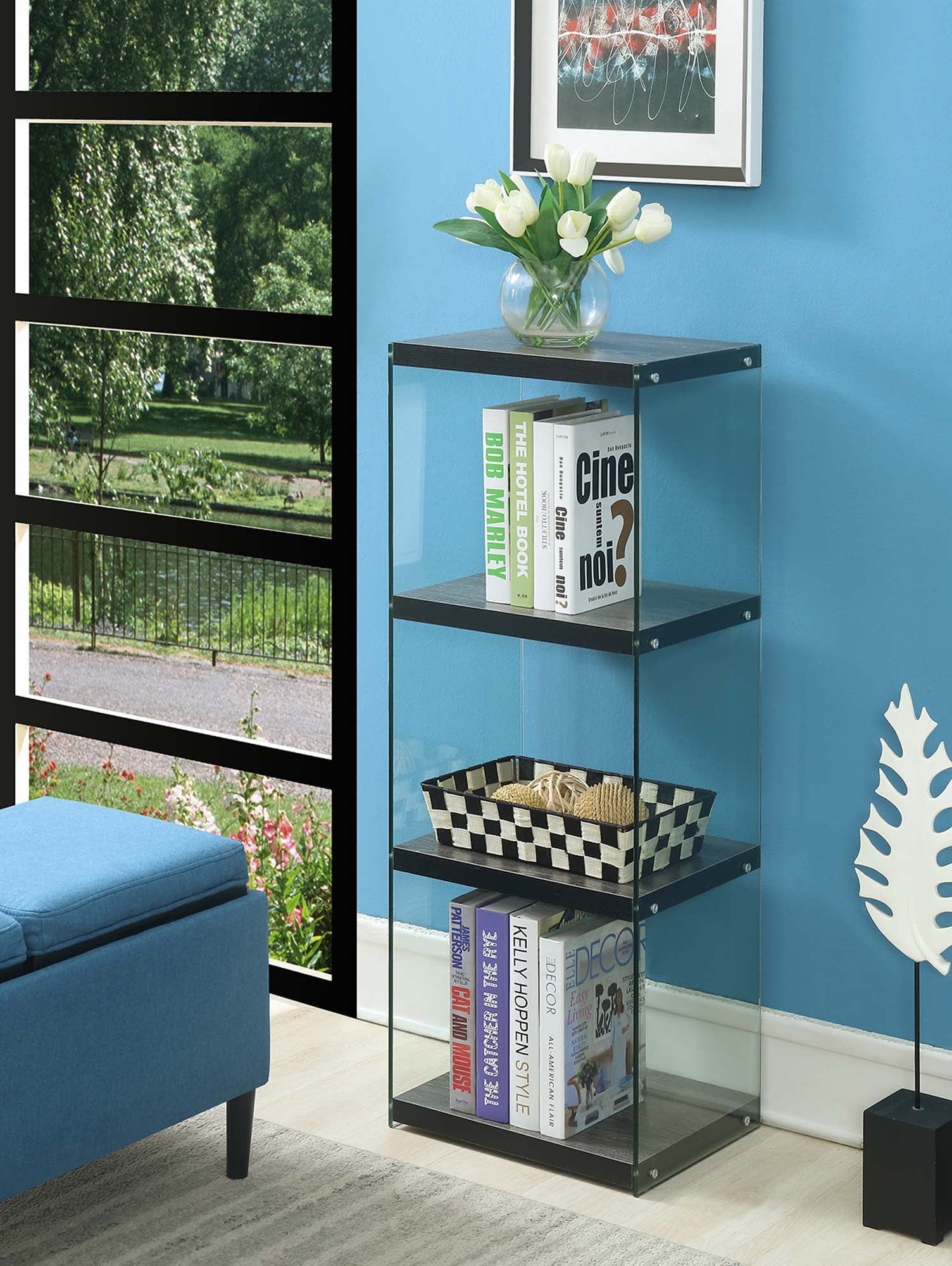 Convenience Concepts Soho 4 Tier Tower Bookcase - Walmart.com