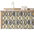 Abstract Art Cabinet Curtains 28" W x 51" L Modern Diamond Patterns ...