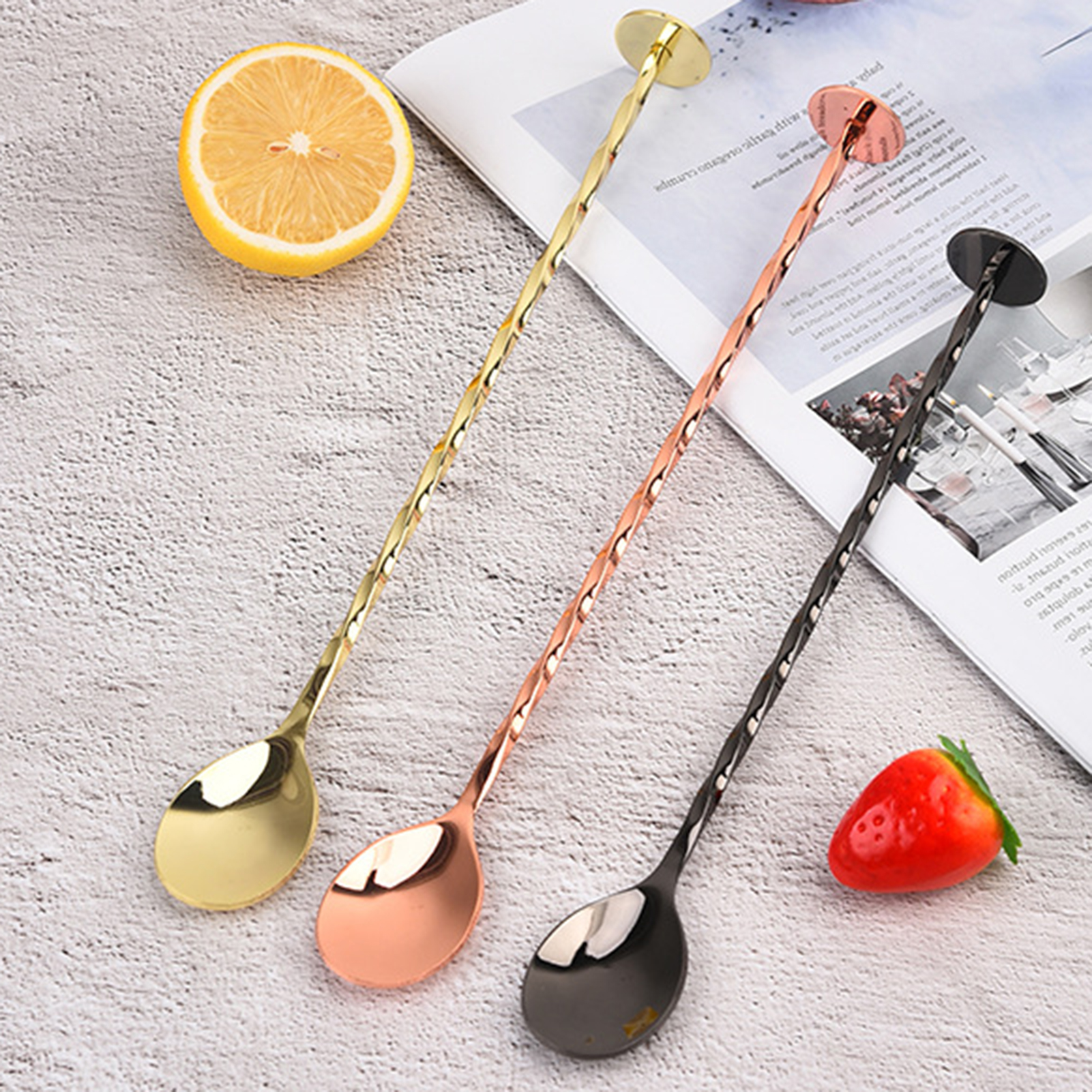 GROFRY Stirring Spoon Food Grade Rust-proof Stainless Steel Wine ...