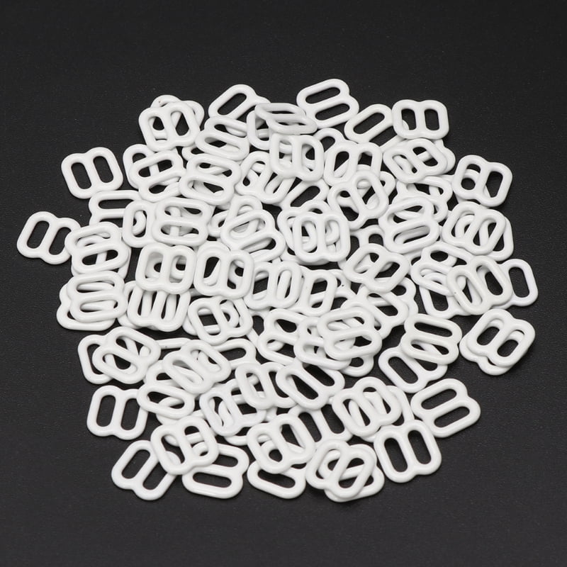 ZUARFY 100pcs Metal Lingerie Adjustable Sewing Bra Sliders Rings ...