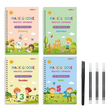 NITAY ENTERPRISE Home Magic Practice Copybook 4 Book 10 Refill 1 Pen 1 ...
