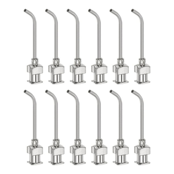 12pack Dispensing Needles, 15G 1" Stainless Steel Blunt Tip Bent ...