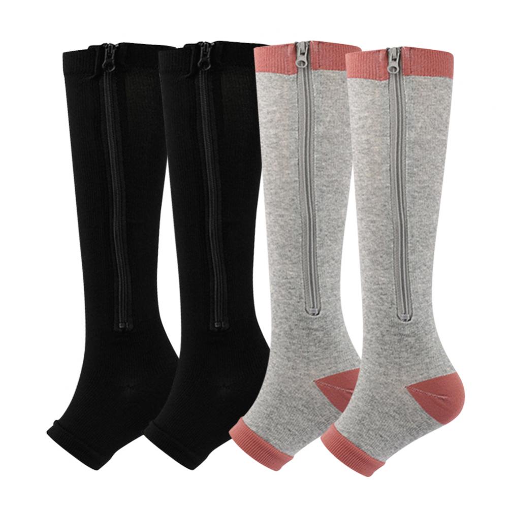 Xmarks Zipper Compression Socks for Women Men - Calf Knee High 20 ...