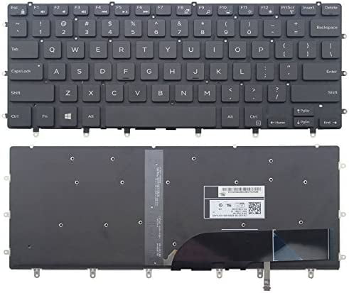 New US Black Backlit Keyboard (Without Frame) Replacement for Dell XPS ...