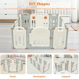 "Costway Foldable Baby Playpen, 14 Panels, HDPE Safety Play Center ...