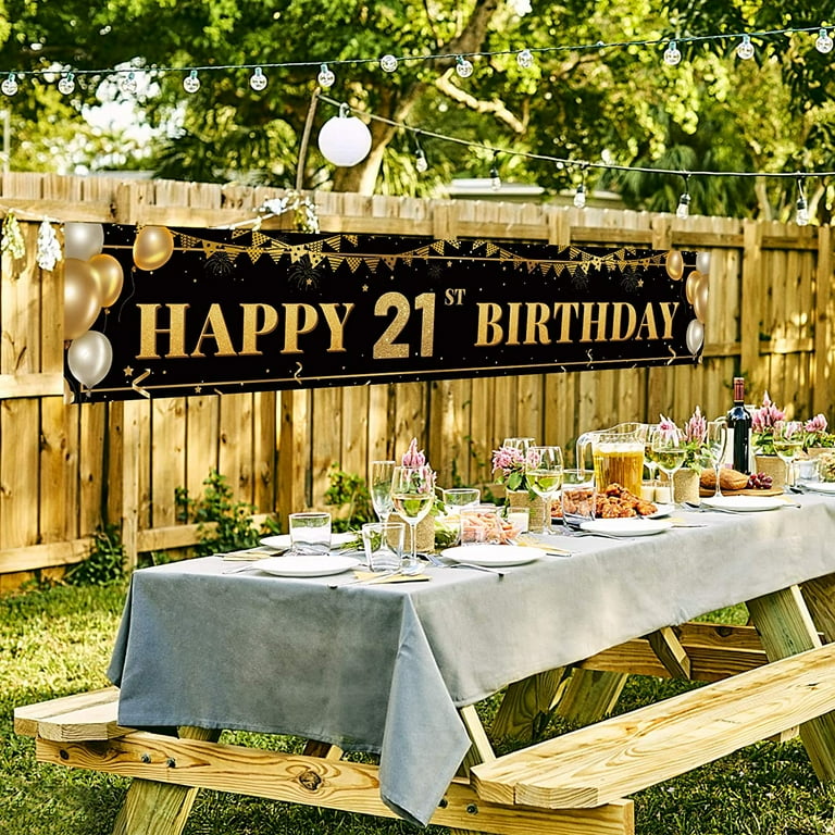 21st Birthday Party Table Decoration Ideas