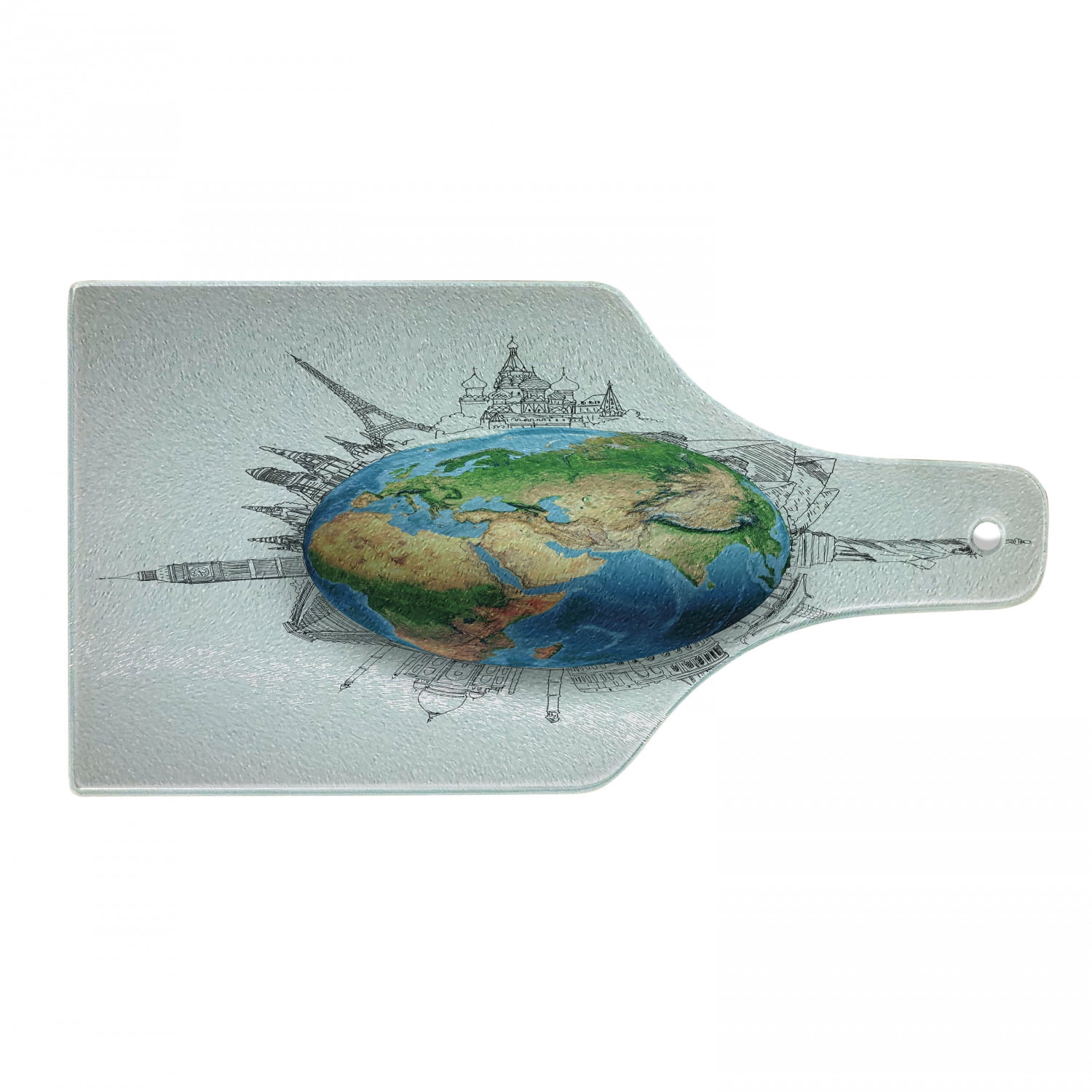 Earth Cutting Board, Globe of Planet Earth Realistic Continents ...