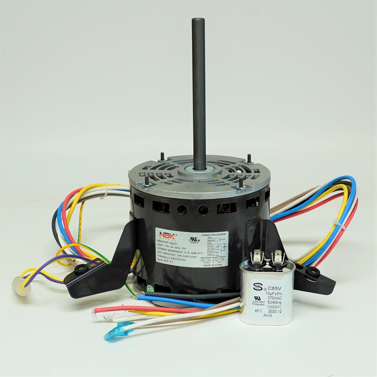 NBK Motors 20201 Direct Drive HVAC Blower Motor 1/2 HP 115V 1075 RPM ...