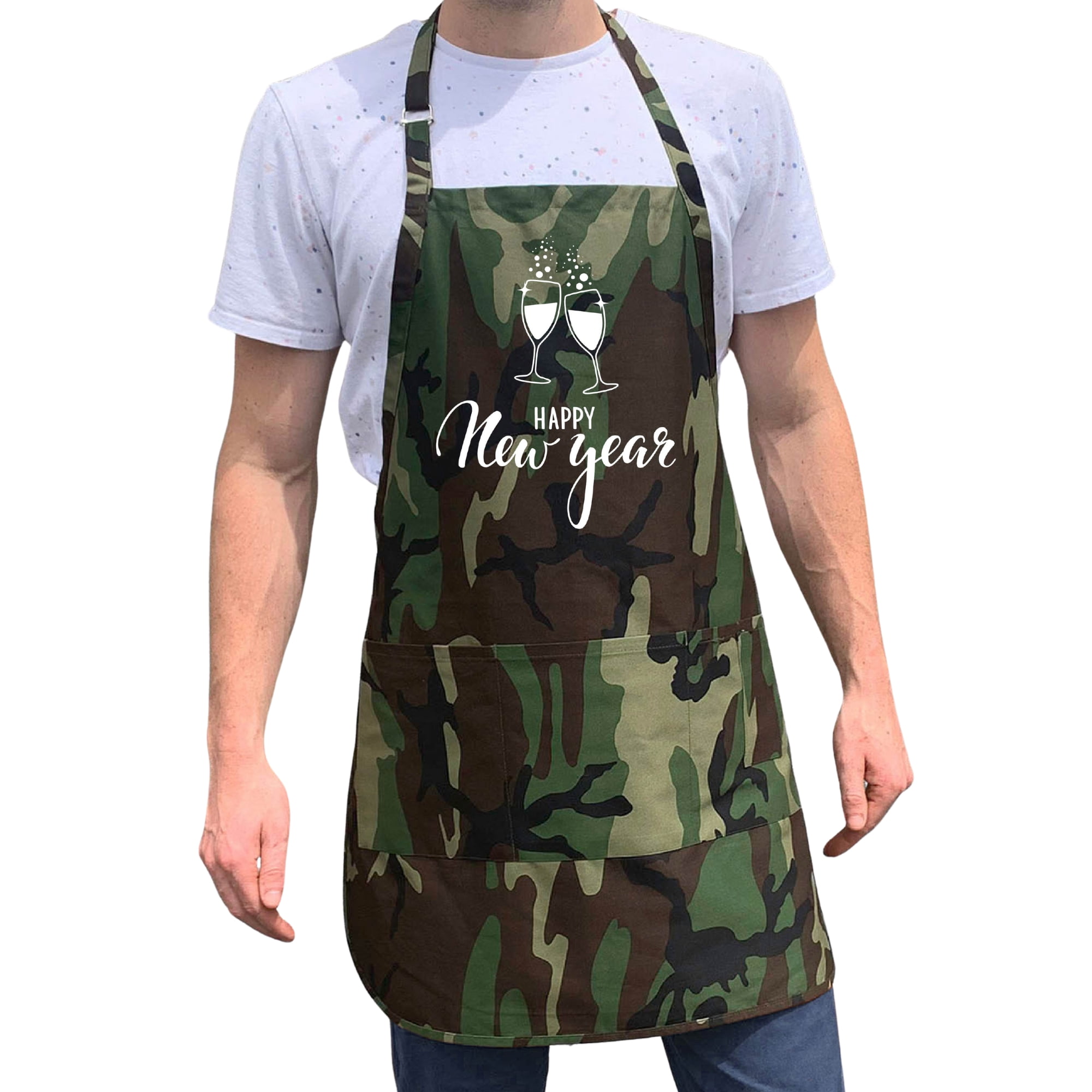 ApronMen, Funny Aprons For Men - Happy New Year - 100% Cotton with ...