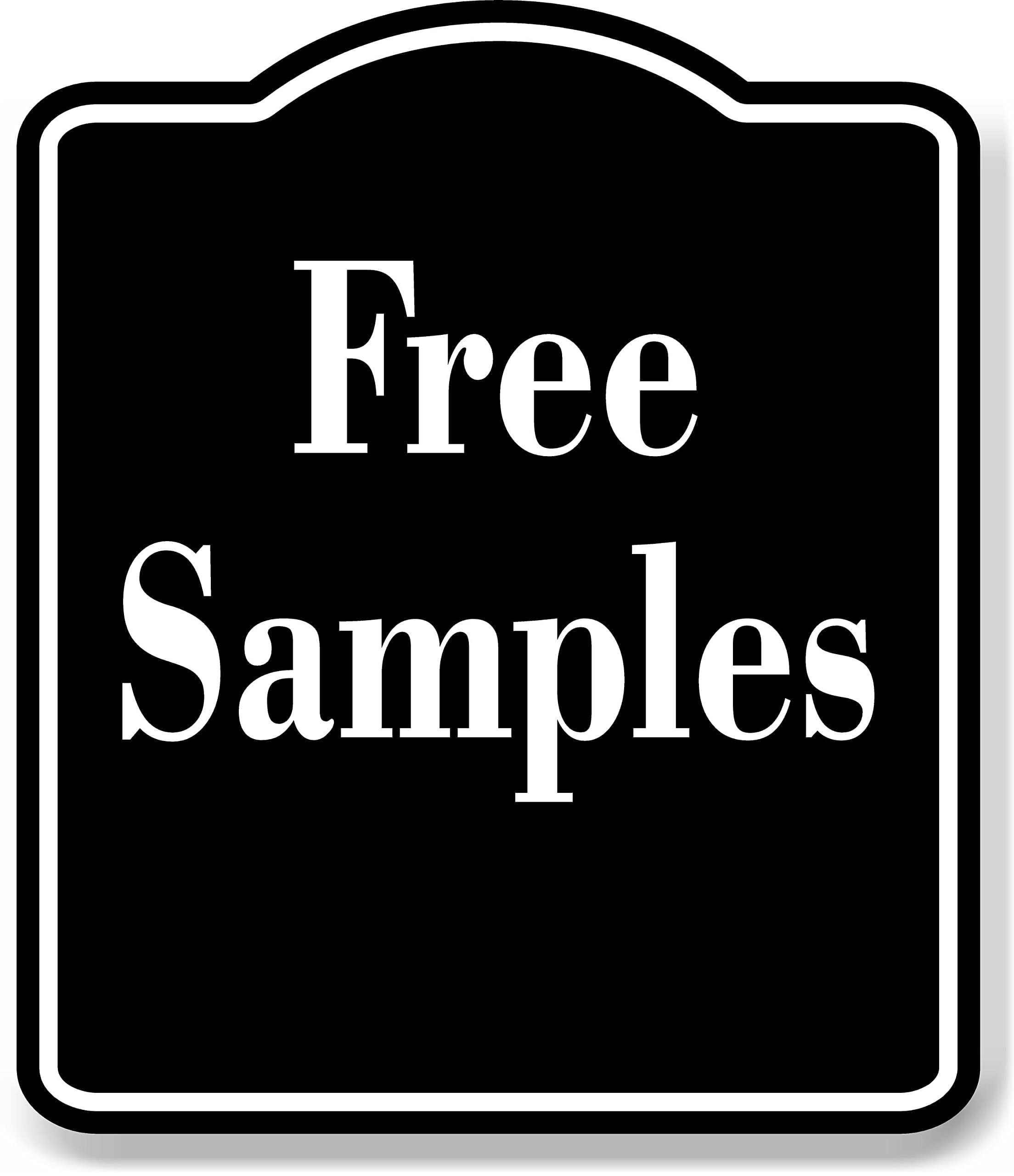 Free Samples Elegant BLACK Aluminum Composite Sign - Walmart.com
