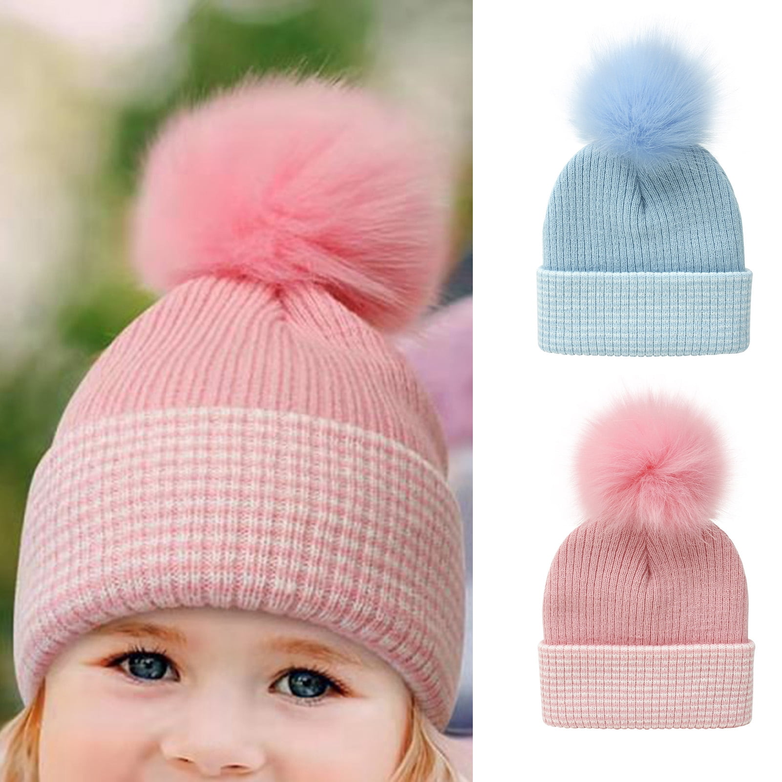 0-4 Years Kids Beanie Age Warm Chunky Thick Stretchy Knit Slouch Beanie ...