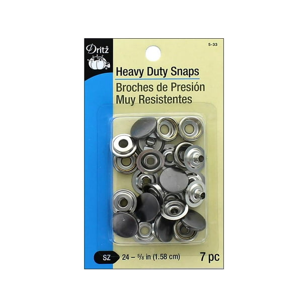Dritz Heavy Duty Snaps Size 24 Gunmetal 7pc - Walmart.com - Walmart.com