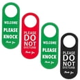 ETHZZLE 2-Pack Red Do Not Disturb Door Signs for Hotel Rooms, Modern ...