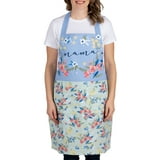 Mainstays Chef Kitchen Apron, 28" x 32" Floral Cotton Bib Apron with ...