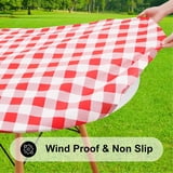 decorUhome Waterproof Vinyl Checkered Tablecloth for 36-44 Inch Round ...