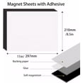 6PCS Magnetic Sheets with Adhesive:Strong Magnets with Adhesive Backing ...