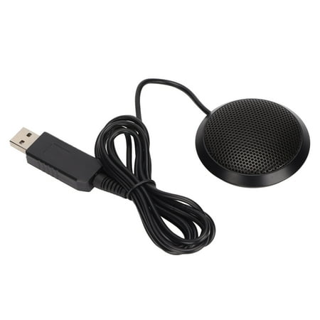 USB 360° Microphone, 10ft Pickup Omnidirectional Compact Size USB ...