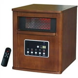 Global Air Large Room Infrared Quartz Heater with Wood Cabinet and ...