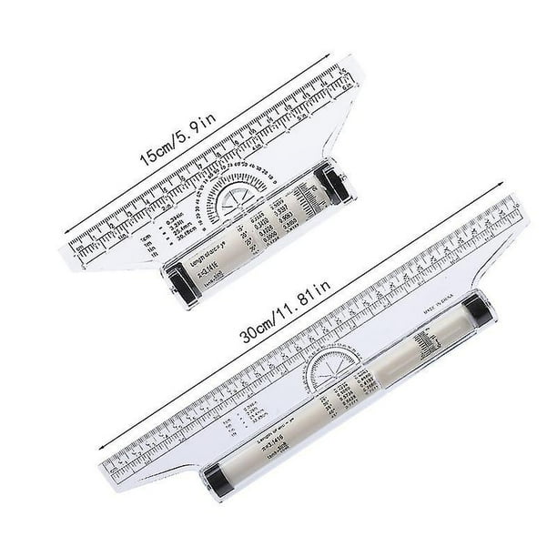 2 Pieces Rolling Parallel Ruler, Rolling Drafting Ruler, Multipurpose ...