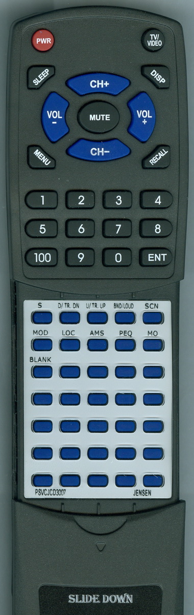 Replacement Remote for JENSEN PSVCJCD3007, RTPSVCJCD3007, JCD3007 ...