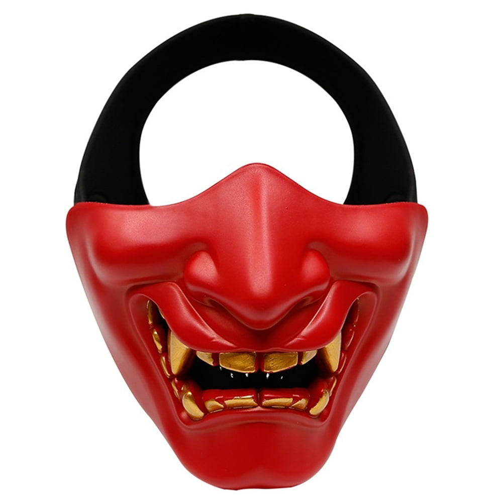 Laughing Prajna Half Face Mask Halloween Cosplay Party Devil Horror ...