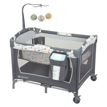 Baby Trend Nursery Center Playard with Animal Toys, Grey - Walmart ...