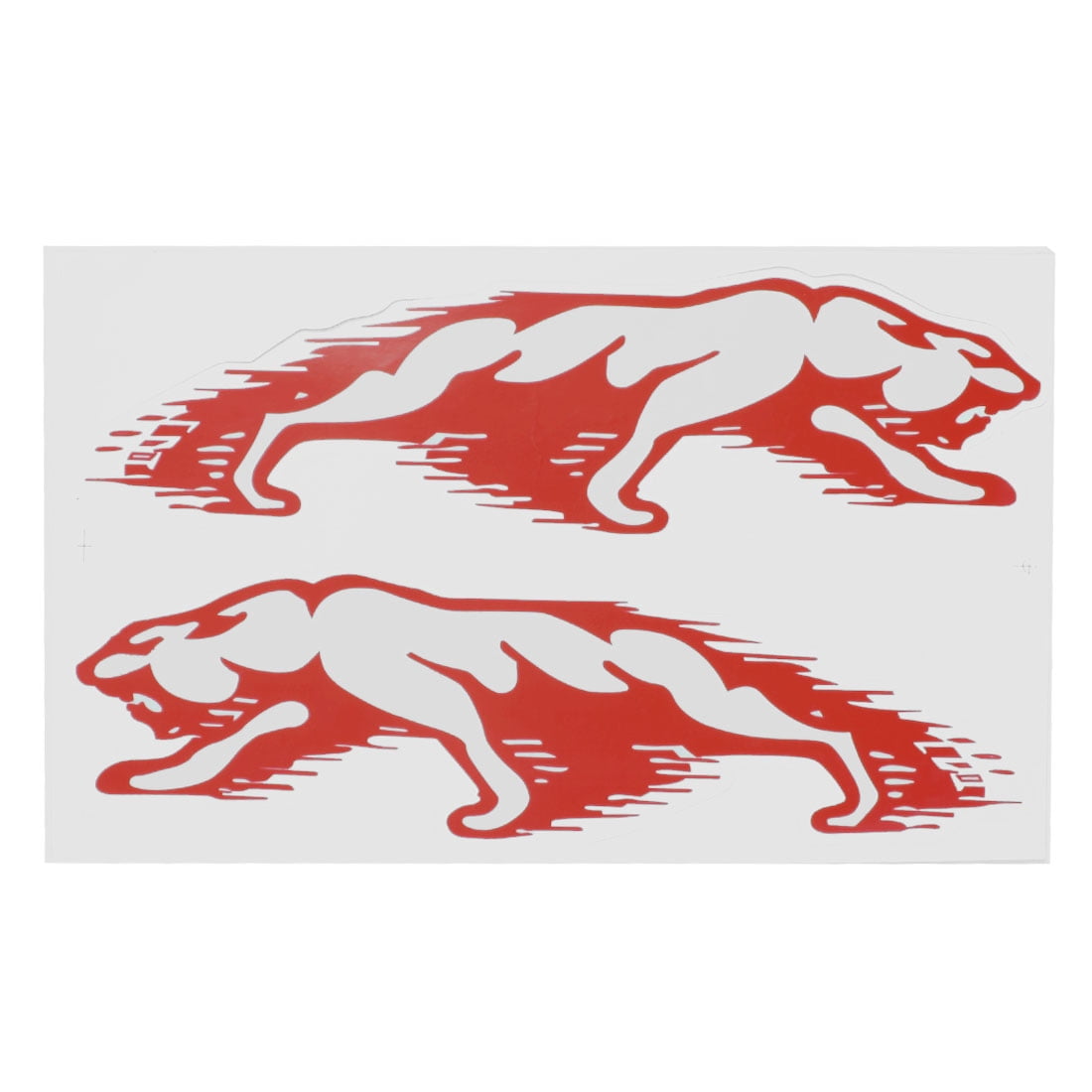 Red White Car Auto Adhesive Back Leopard Blink Decal Sticker | Walmart ...