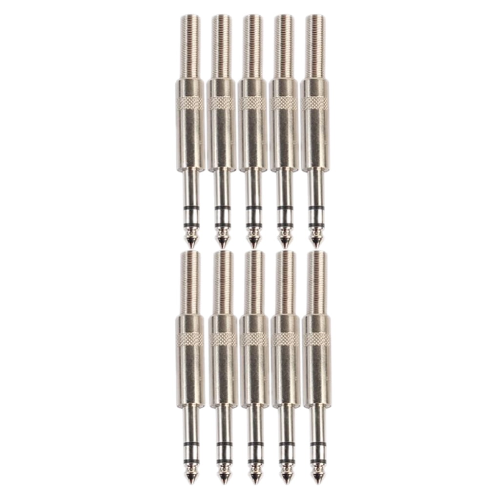 10 Unidades Adaptadores de Audio 6.35mm Sunnimix Estéreo TRS | Bodega ...