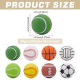 48Pcs 8 Colors All Kinds of Sports Balls Silicone Beads Round Mixed ...