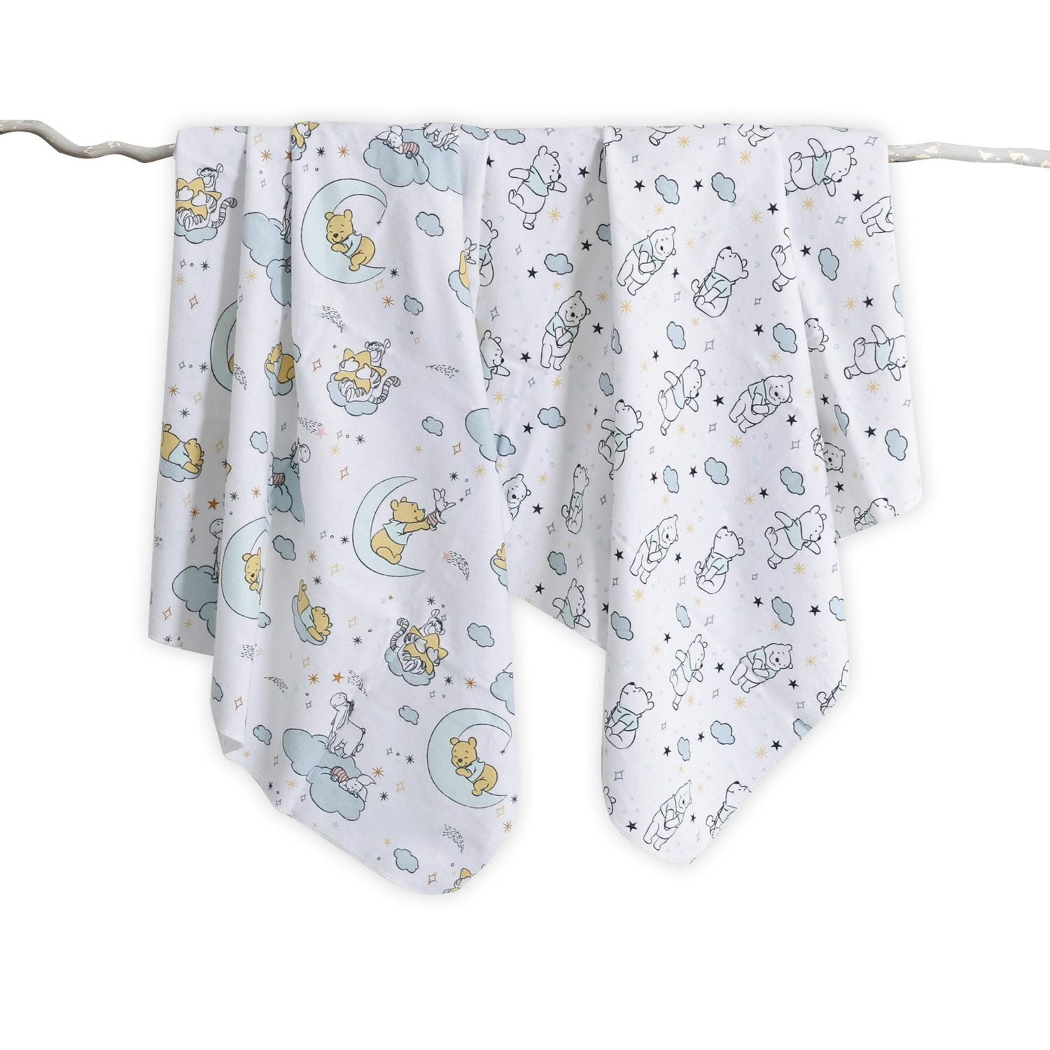 Click here for Winnie The Pooh Disney 2-Pack Flannel Receiving Bl... prices