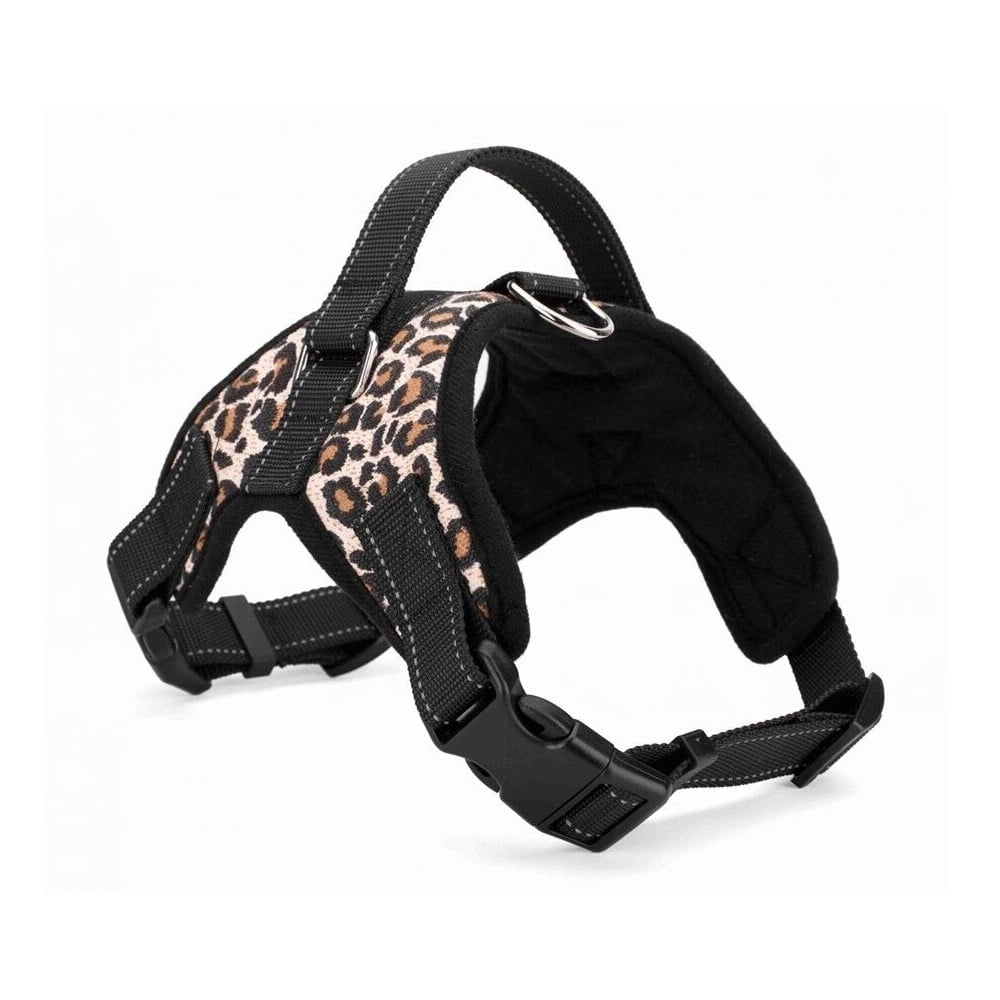 Leopard Color Adjustable No Pull Pet Harness Control Vest For Dogs ...