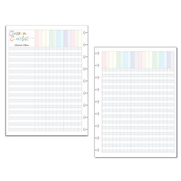 Undated Weekly Planner Inserts, Fits 9-Disc Classic Happy Planners ...