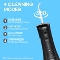 Teeth Water Flosser - Wireless Charging Oral Irrigator 4 modes 5 nozzle ...