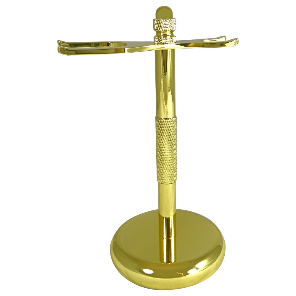 Barbero Deluxe Razor and Brush Stand No.01 Gold - Walmart.com